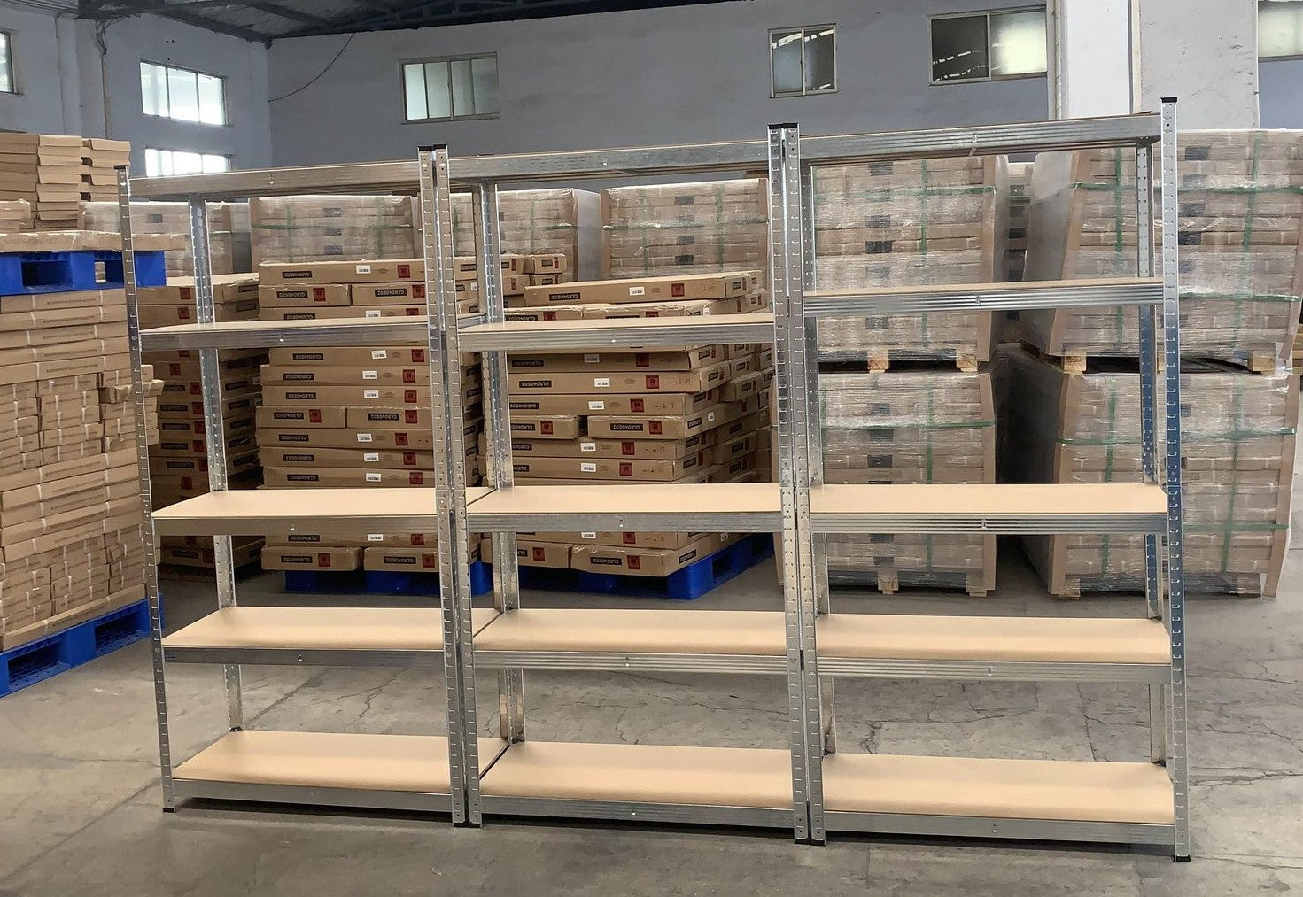 10 x UNITS of 180 x 90 x 40cm. Galvanised 5 Tier Large Racking Shelf H ...
