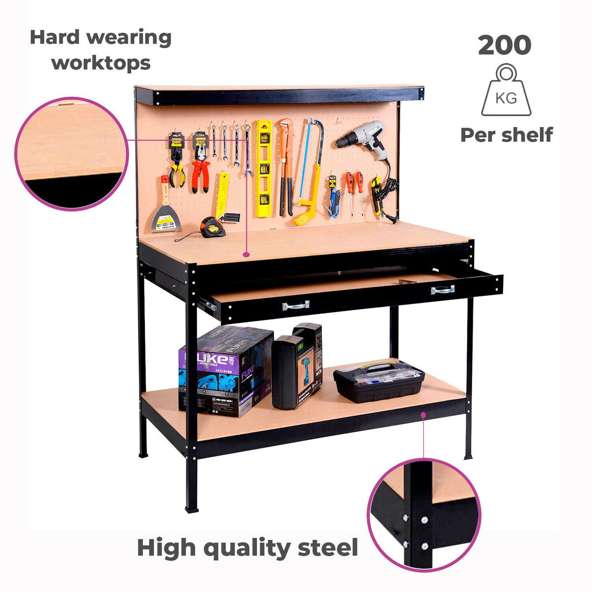 Heavy Duty Metal Workbench Workstation – homelysolutionsuk